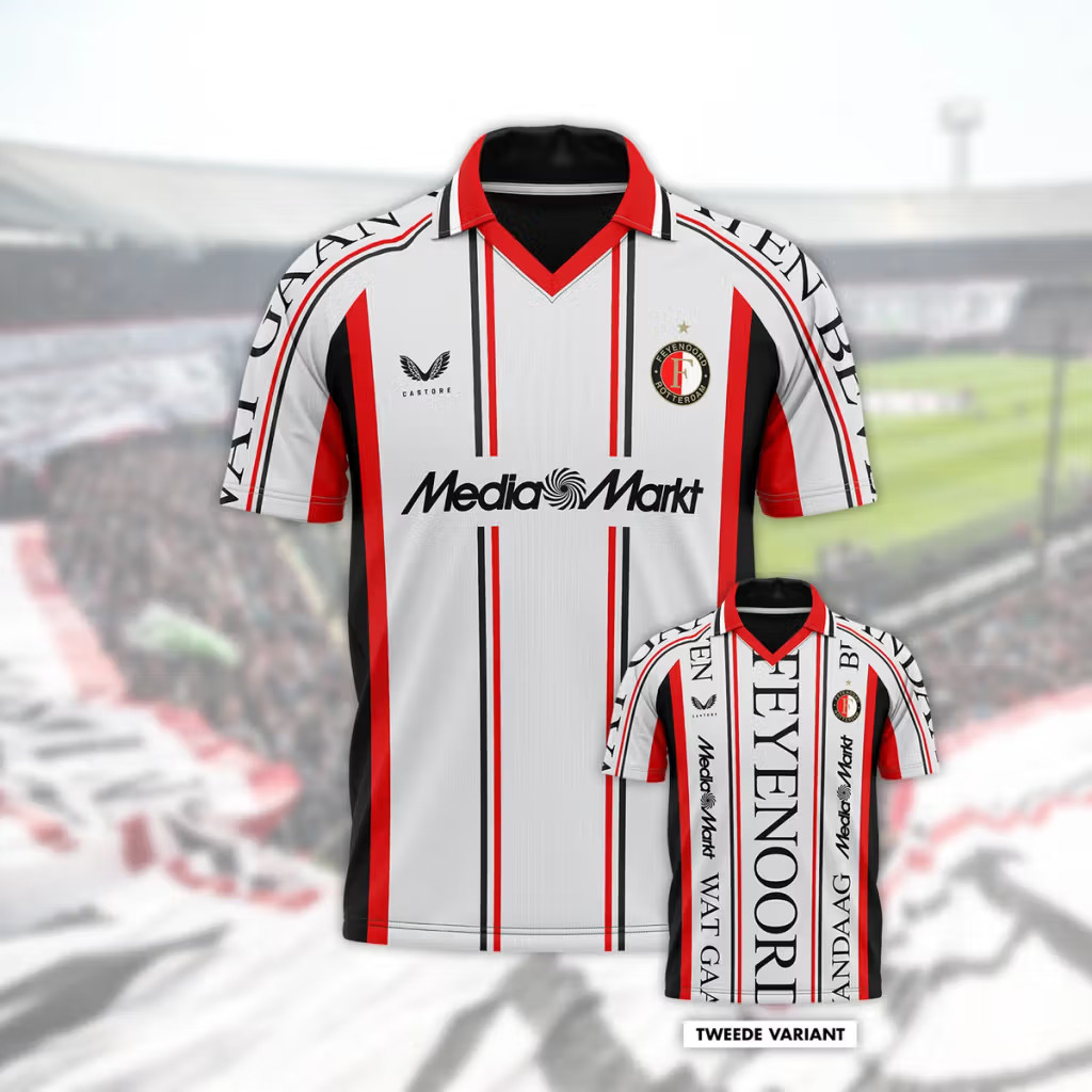 Feyenoord 4e shirt 2025-2026 ontworpen door supporters - Voetbalshirts.com